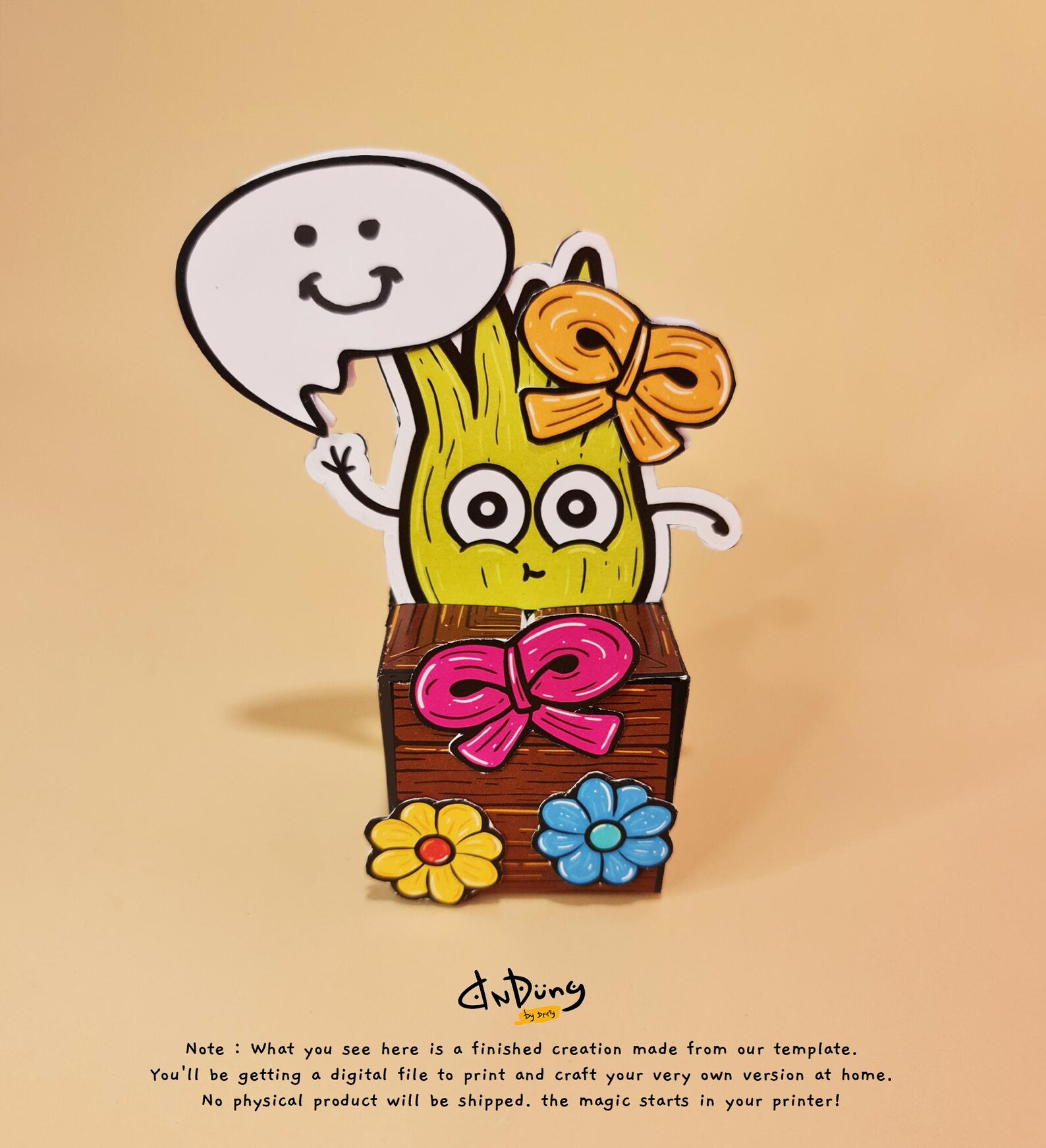 Printable DIY Gift Box Set - Cute Paper Craft Kit With 3 Customizable ...