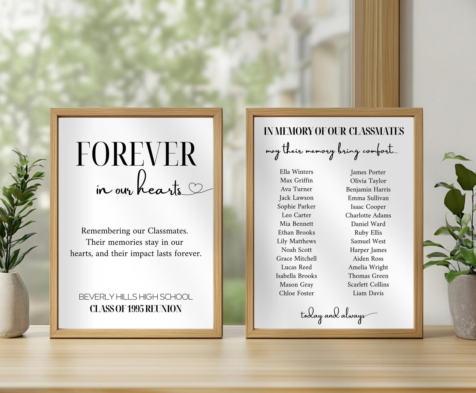 Editable Forever in Our Hearts Class Reunion Memorial Template, in ...