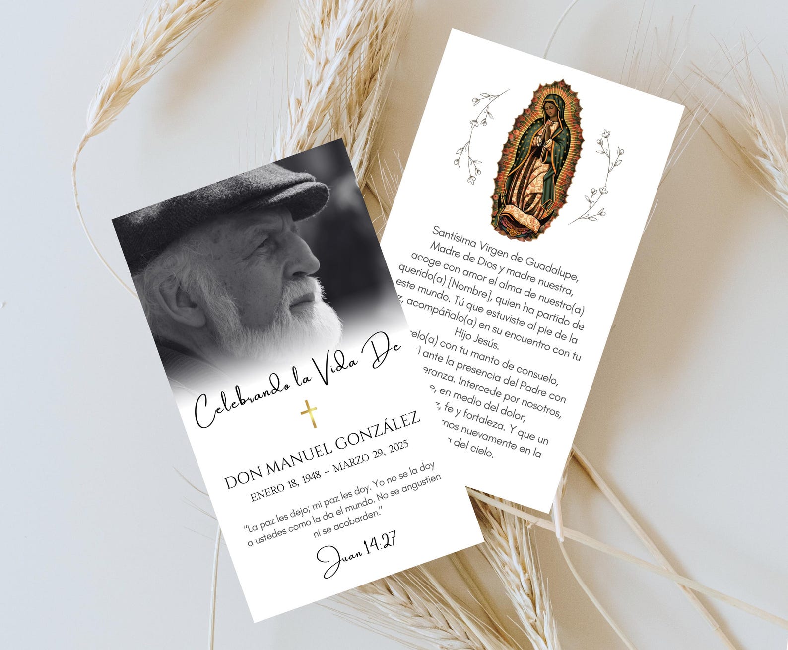 Spanish Funeral Bundle, Paquete Funerario, Catholic Memorial Package ...