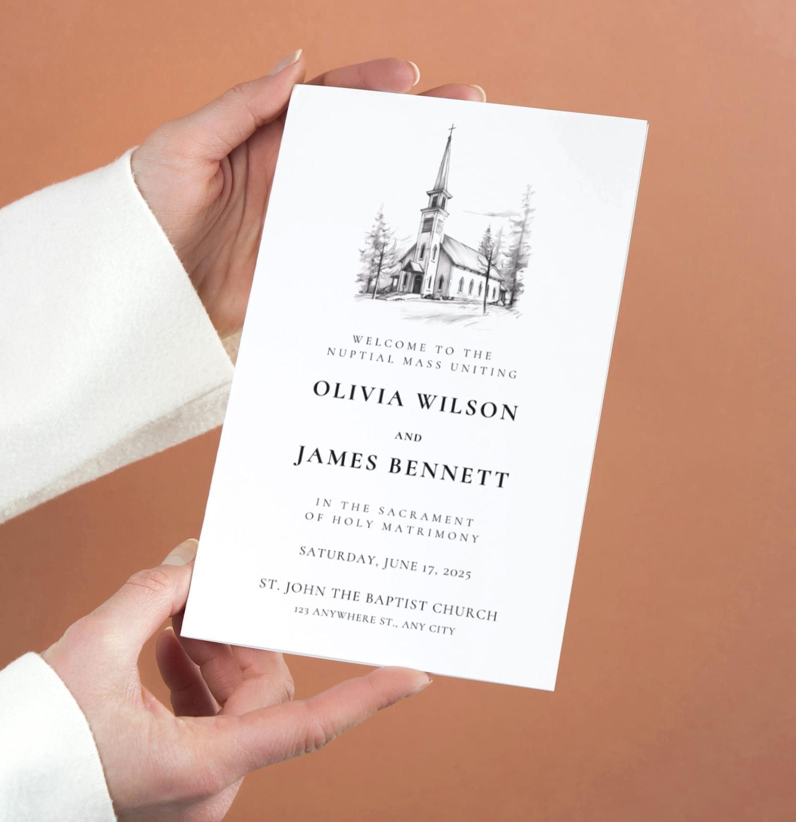 Editable Catholic Church Wedding Program, Catholic Mass Wedding ...