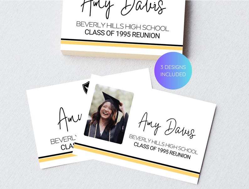 Custom Class Reunion Name Tag, Editable Reunion Name Tag, Any Year ...