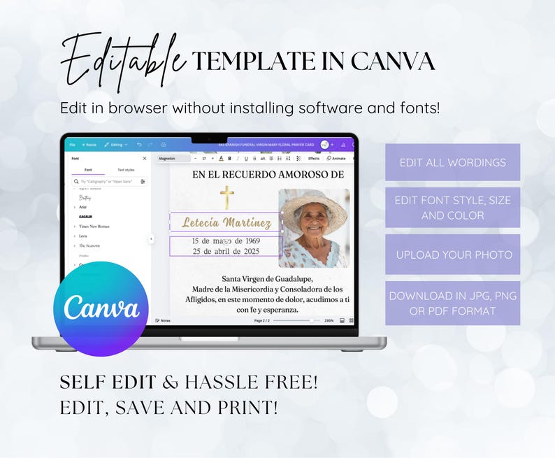 Spanish Jesus Lamb of God Funeral Prayer Card, Catholic Custom Prayer ...