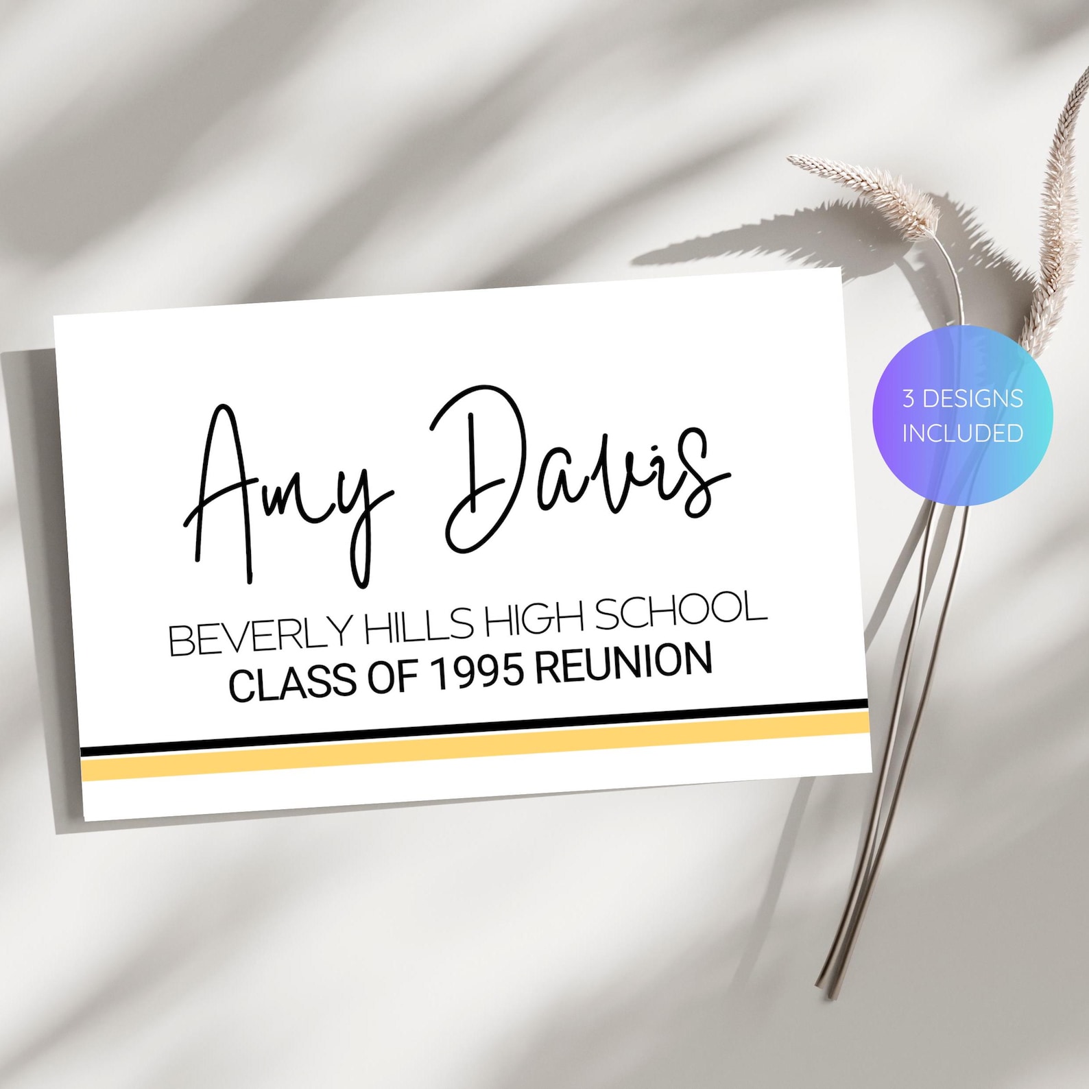 Custom Class Reunion Name Tag, Editable Reunion Name Tag, Any Year ...