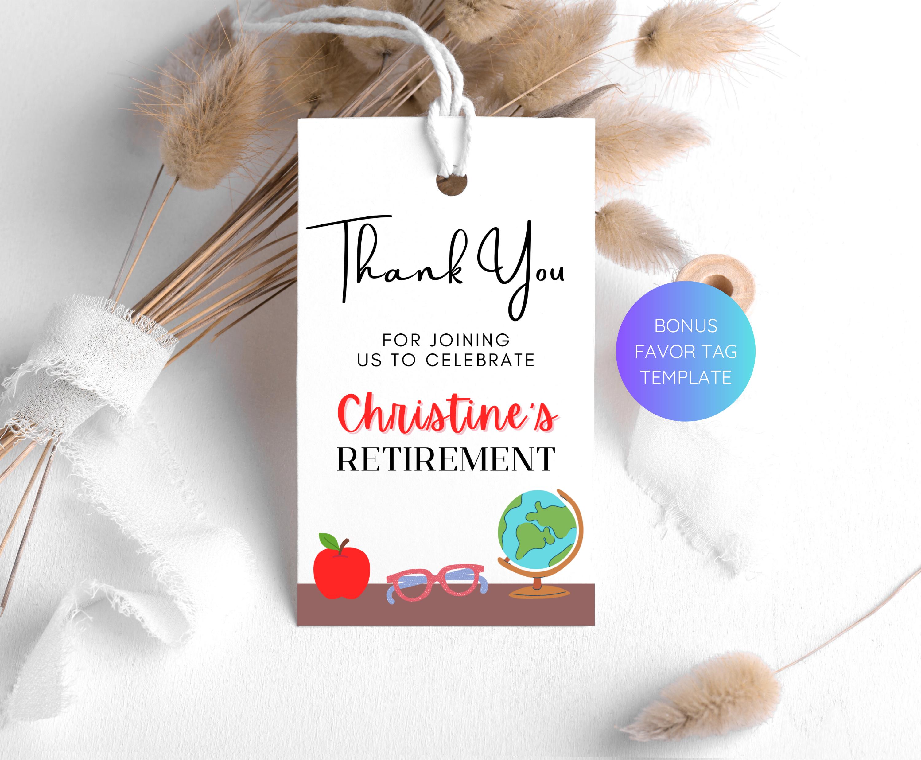 Editable Principal Retirement Party Invitation Template, Teacher ...