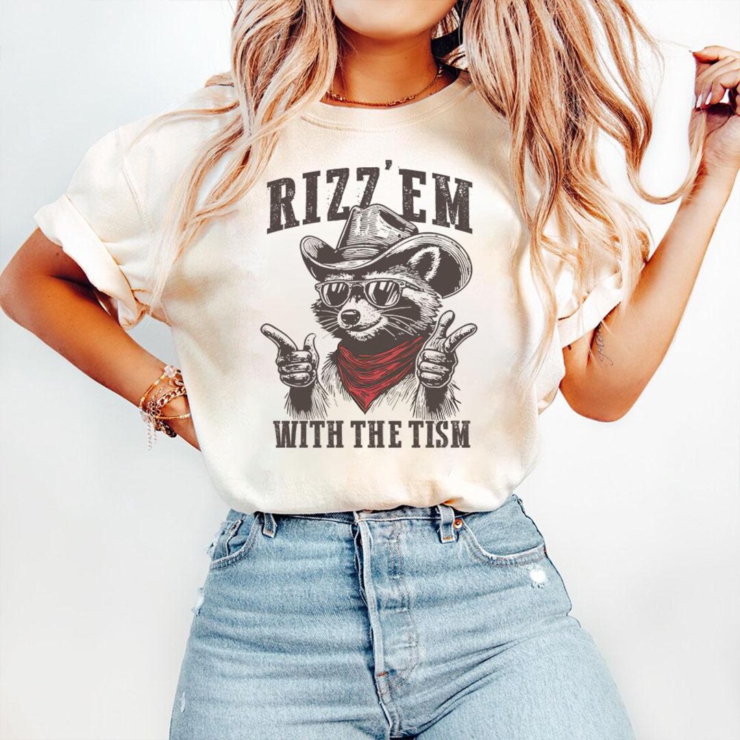 Rizz 'em With the 'tism PNG, Funny Raccoon Meme, Funny Trash Panda ...