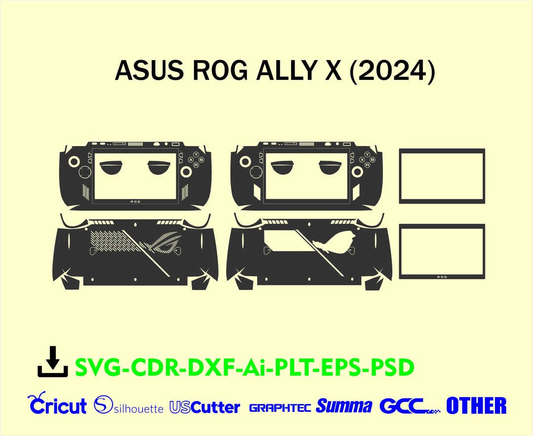 Asus Rog Ally X 2024 Skin Vector Template Die Cut - Etsy