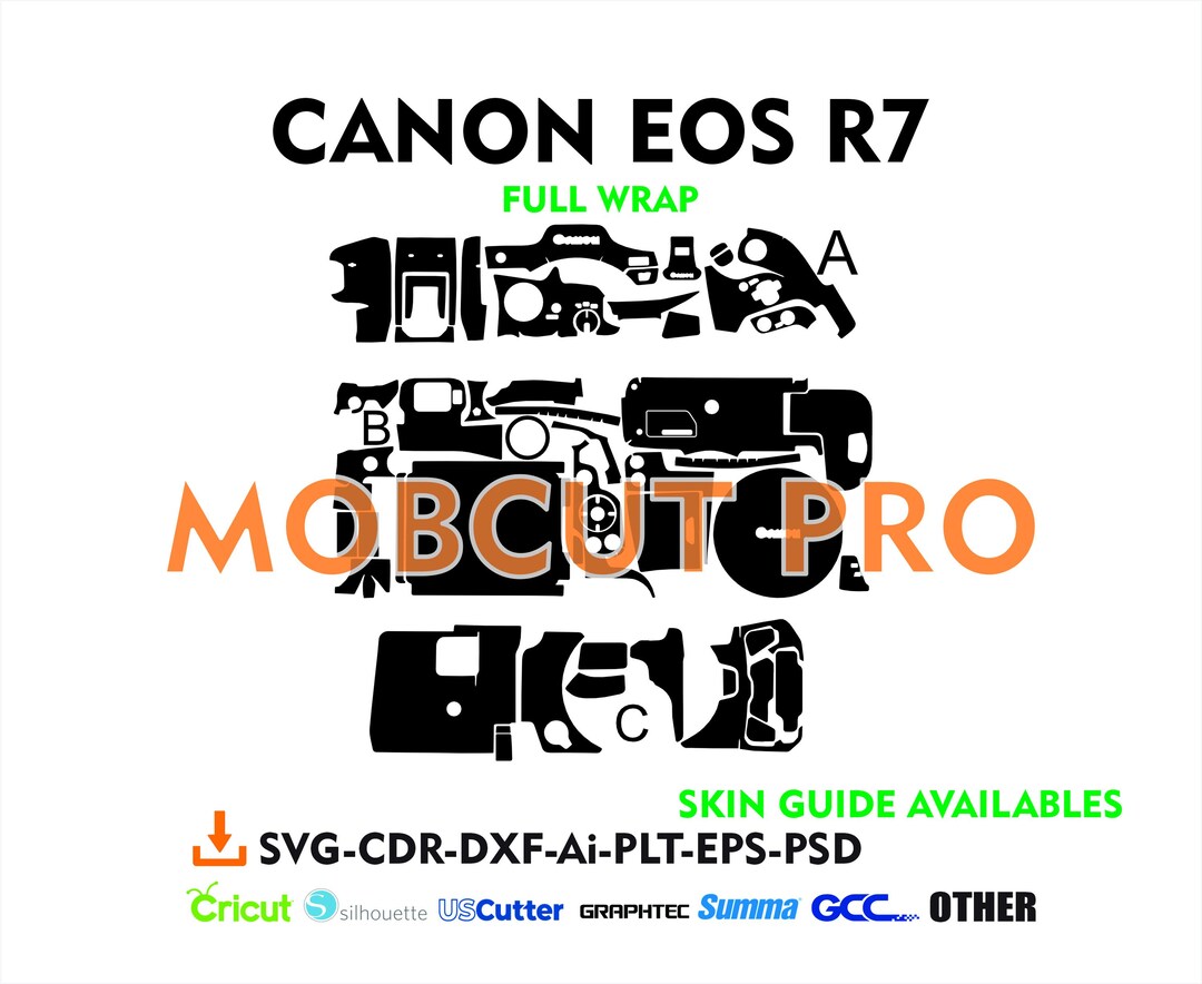 Canon EOS R7 Skin Cut File Skin Vector Template - Etsy