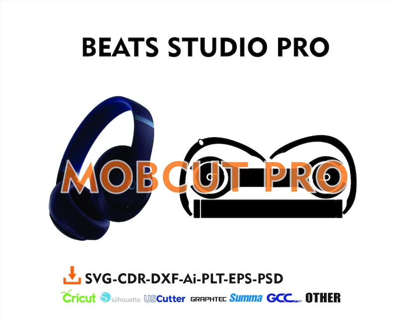 Beats Studio PRO Ready Skin Cut File Vector Template - Etsy