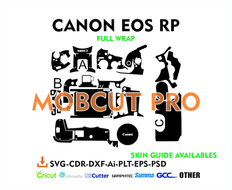 Canon EOS RP Skin Cut File Skin Vector Template - Etsy