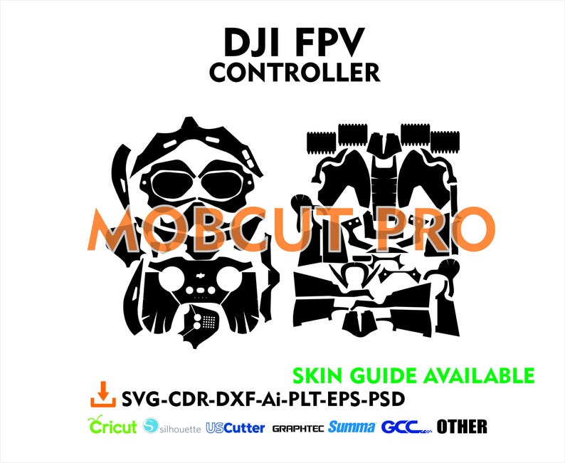 Dji FPV Skin Cut File Skin Vector Template With Controller - Etsy
