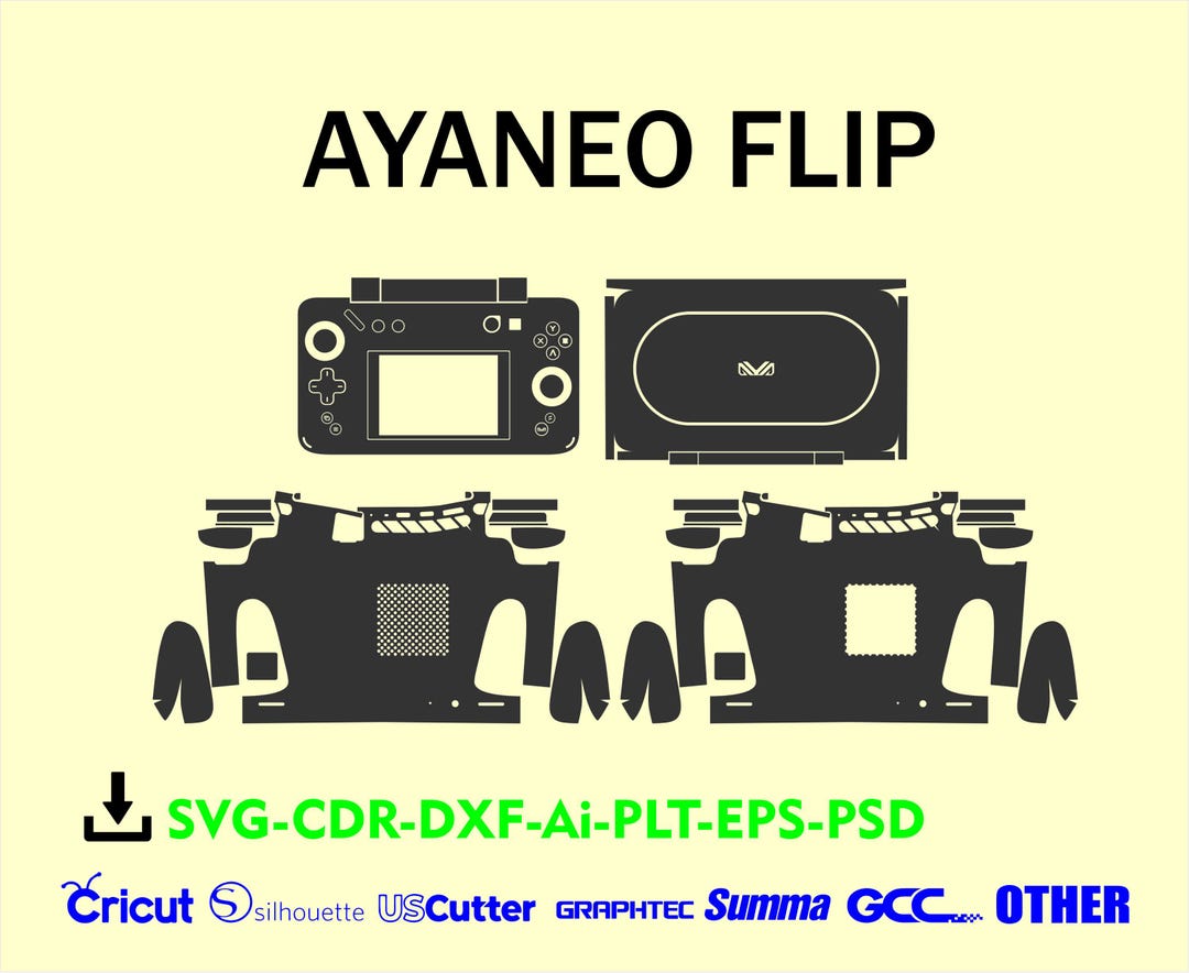 Ayaneo FLIP Skin Vector Template Skin Die Cut - Etsy