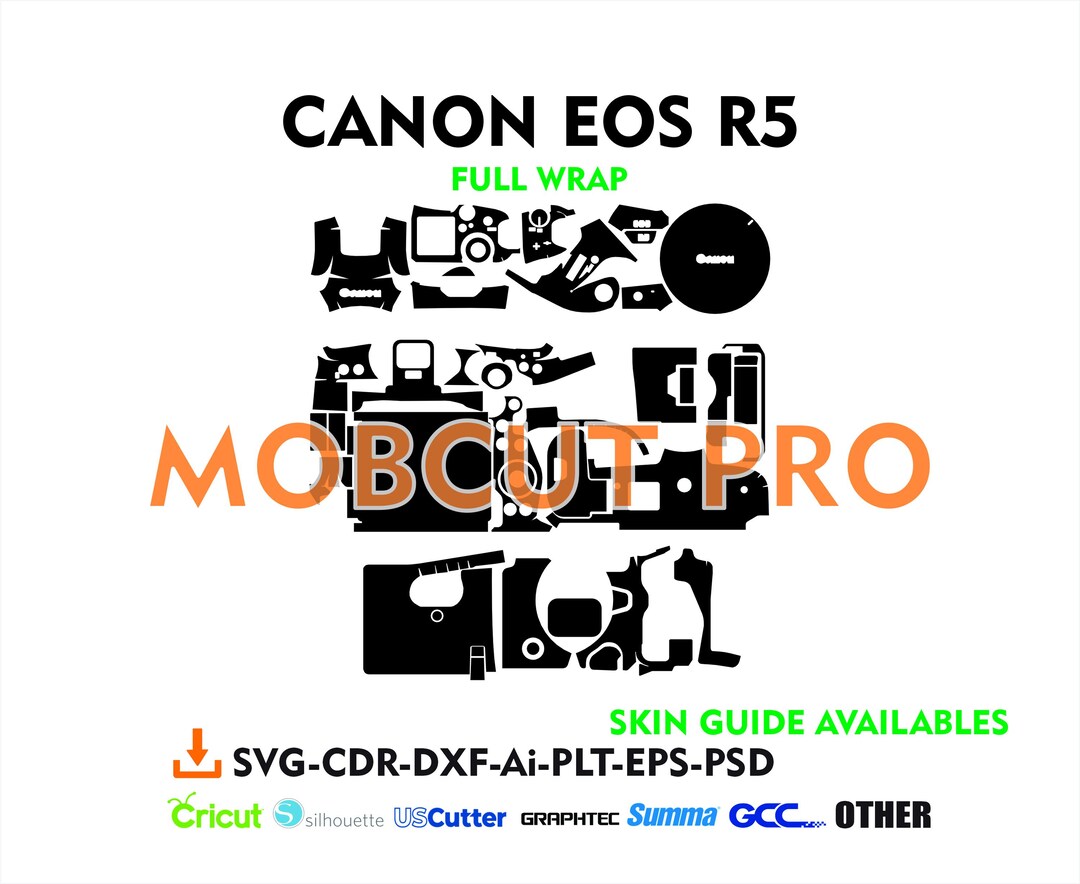 Canon EOS R5 Skin Cut File Skin Vector Template - Etsy