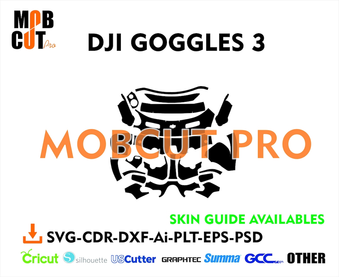 Dji Goggles 3 Ready Skin Template Vector Cut File for Cricut ...