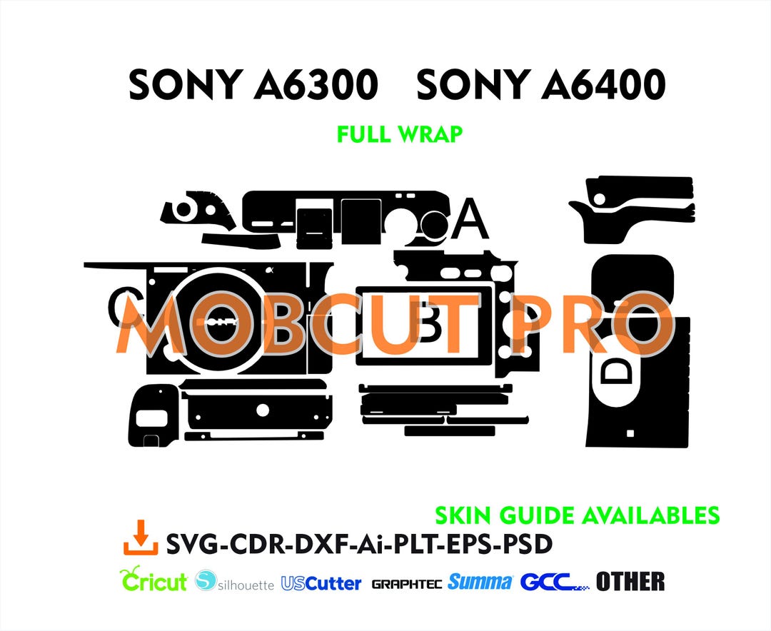 Sony A6300 and Sony A6400 Skin Cut File Skin Vector Template - Etsy
