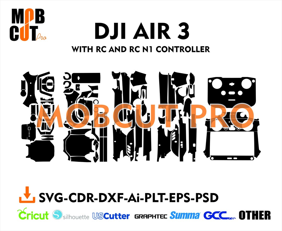 Dji Air 3 Skin Template Vector File Templete Skin Die Cut - Etsy