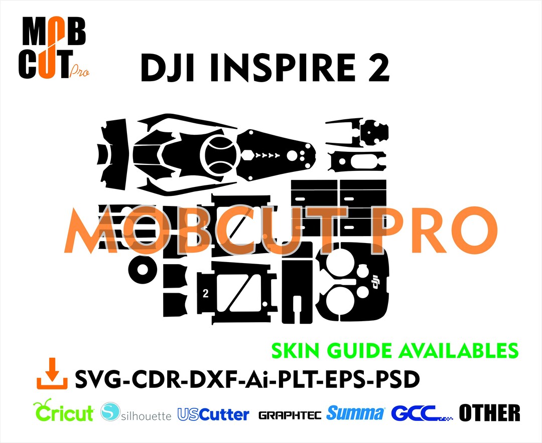 Dji Inspire 2 Skin Cut File Skin Vector Template Tested - Etsy