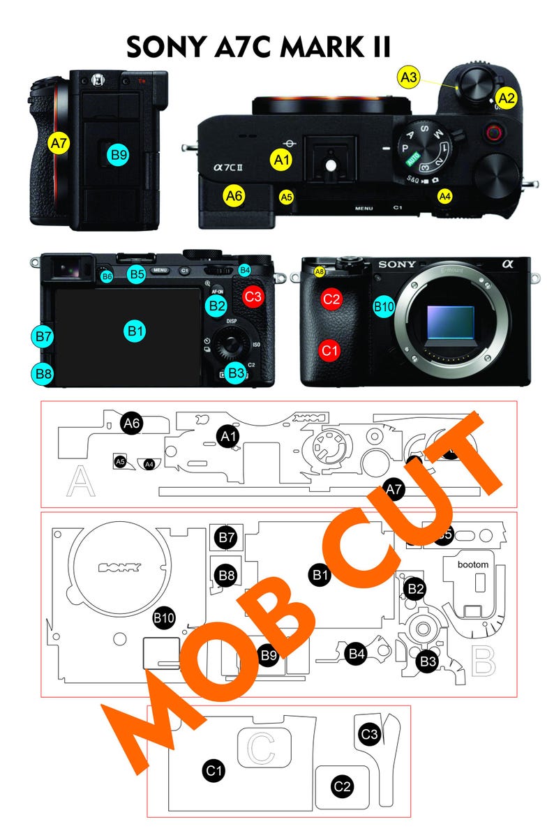 Sony A7c Ii Sony A7c Mark 2 Skin Cut File Skin Vector Template - Etsy