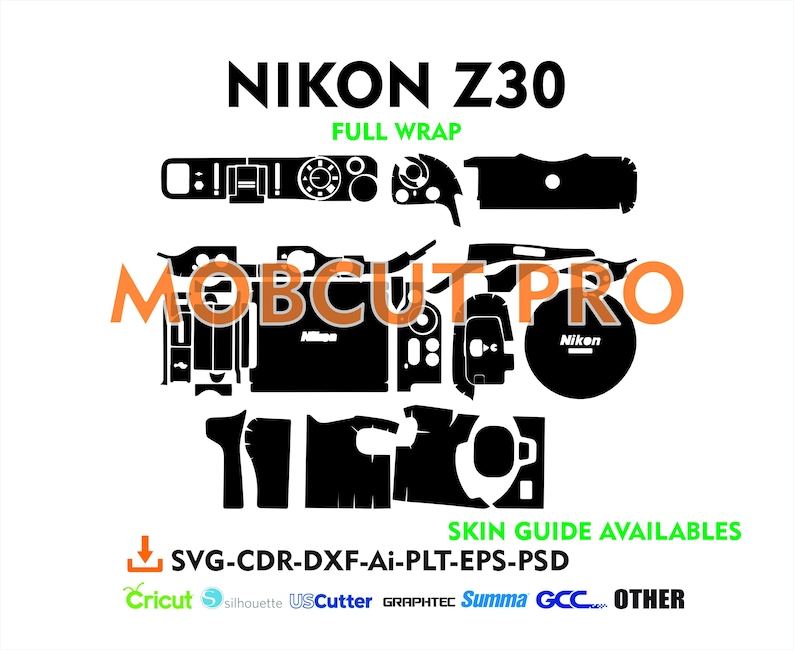 Nikon Z30 Skin Cut File Skin Vector Template - Etsy