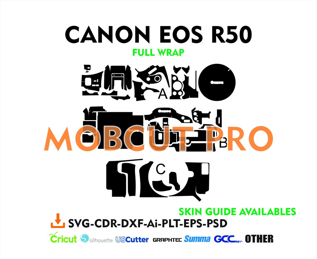 Canon EOS R50 Skin Cut File Skin Vector Template - Etsy