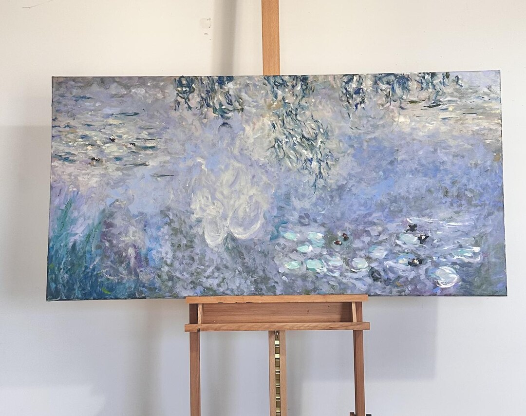 Painting: Rendition of Claude Monet Water Lilies 1914-26 at Triptych ...