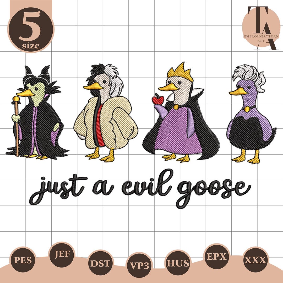 Just A Evil Goose Embroidery Designs, Bad Witches Club Machine ...
