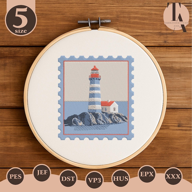 Beach Stamp Embroidery Bundle, Coastal Embroidery Design, Ocean Summer ...