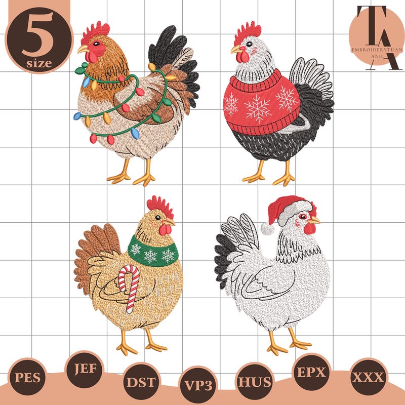 Chicken Embroidery - Etsy