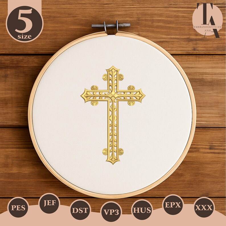Jesus Cross Embroidery File, Christian Jesus Embroidery Design ...