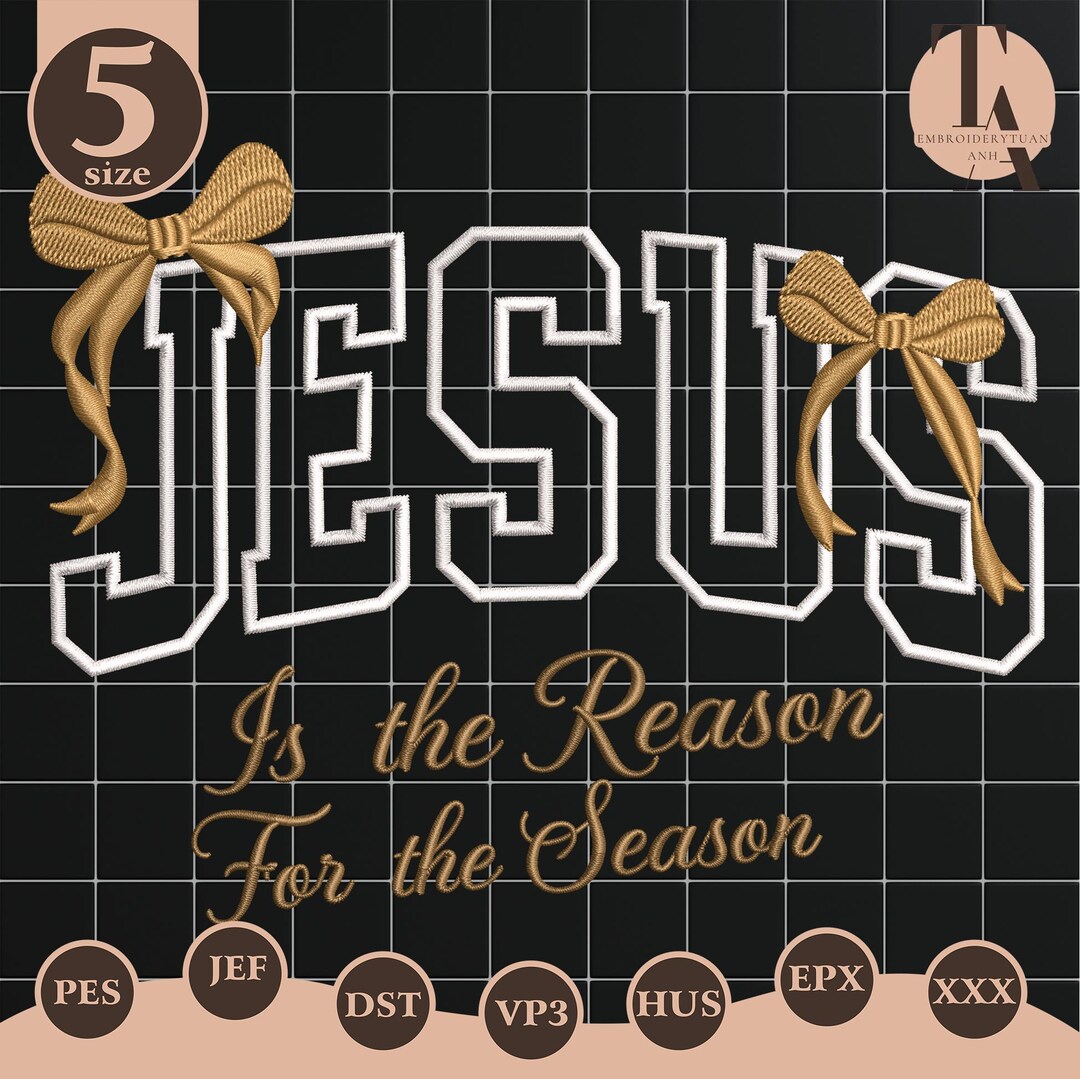 Jesus is the Reason for the Season Embroidery Applique Design ...