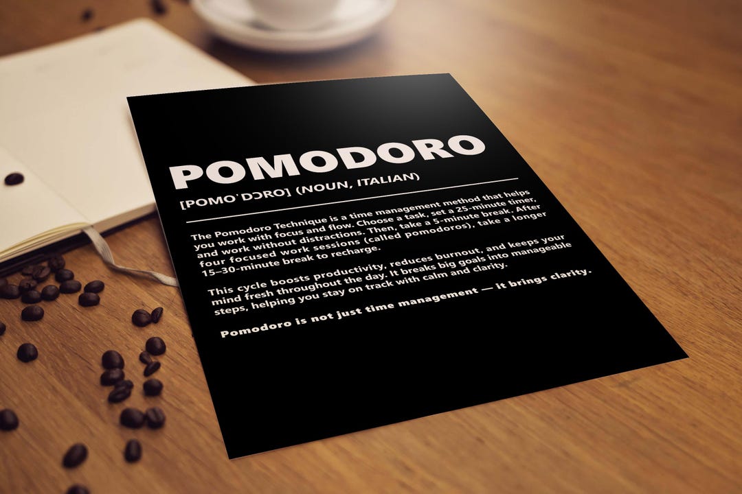 Pomodoro Technique Print: Time Management Poster (digital Download) - Etsy