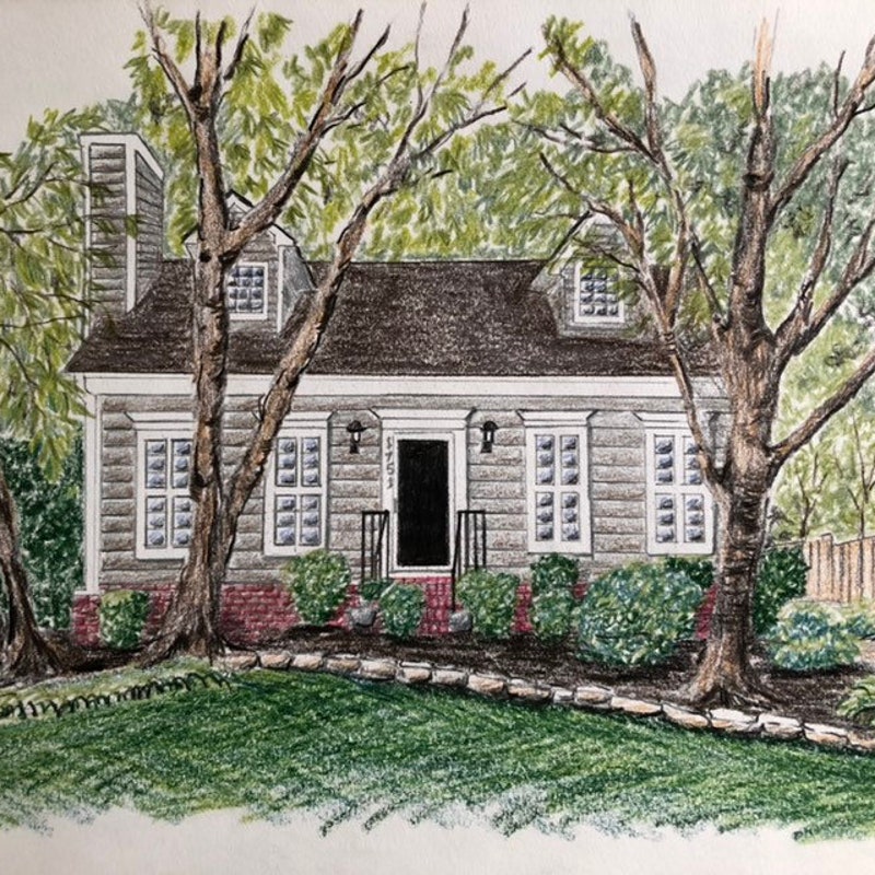 Colored Pencil House - Etsy