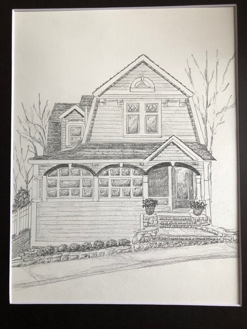 Hand Drawn Rendering of Your House | Etsy