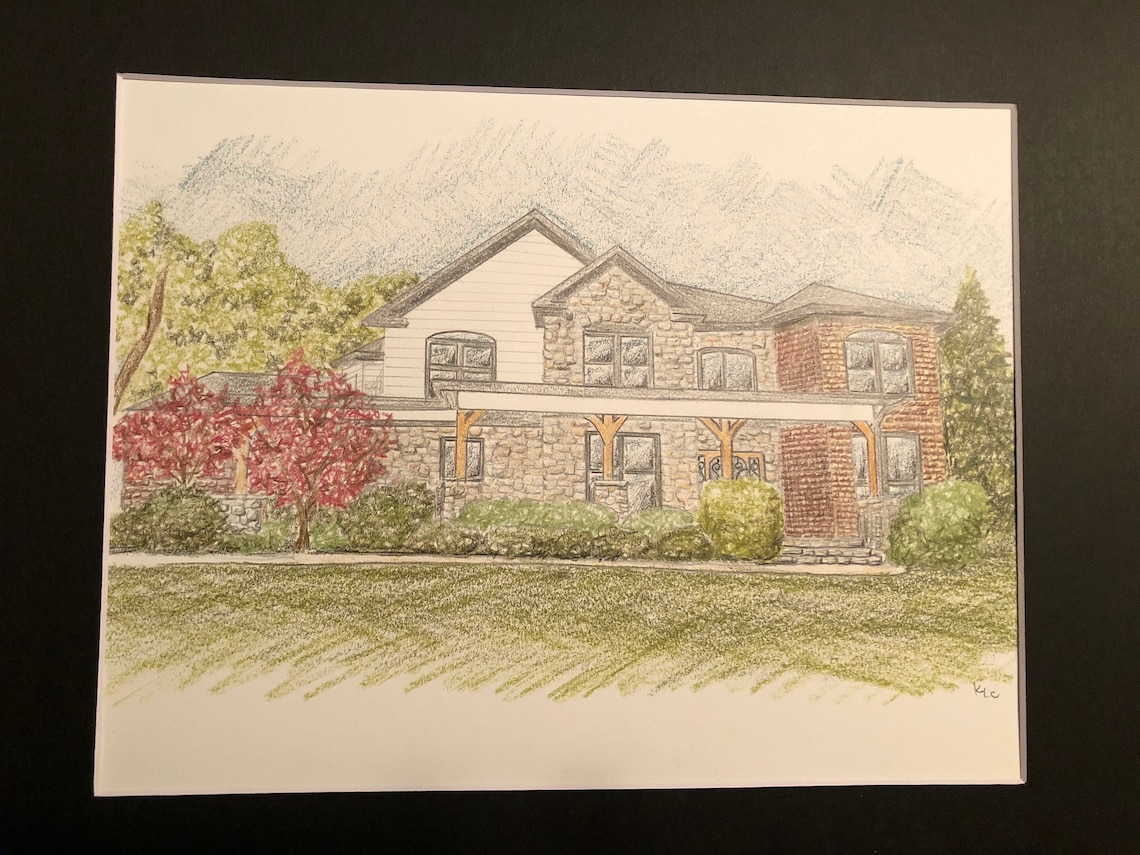 Hand-drawn Colored Pencil Rendering - Etsy