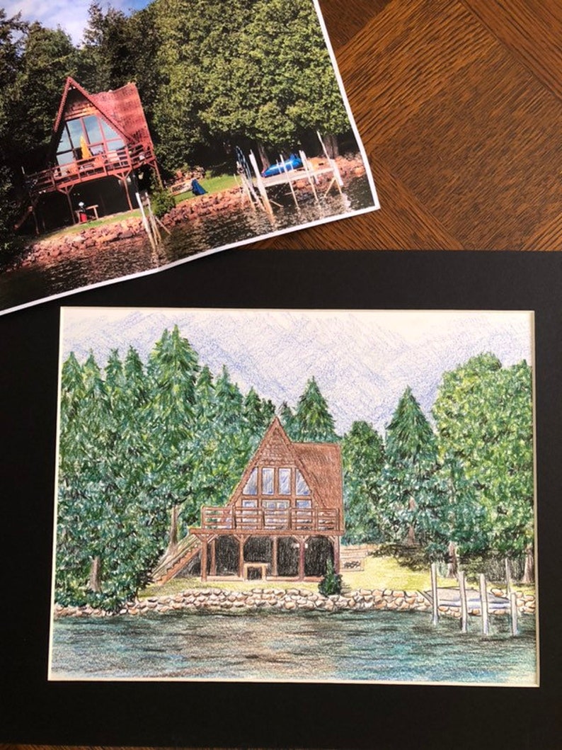 Hand-drawn Colored Pencil Rendering - Etsy