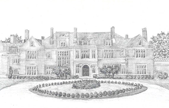 Custom Hand Drawn Sketch of Your Home Luxury | Etsy