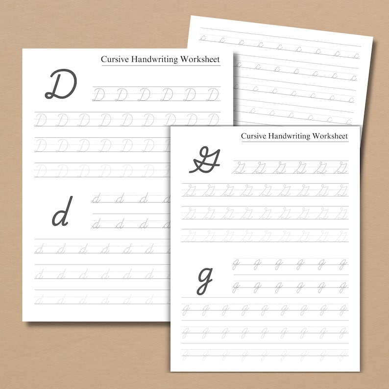 Printable Cursive Handwriting Worksheets 78 Pages, 26 Alphabet, Cursive ...