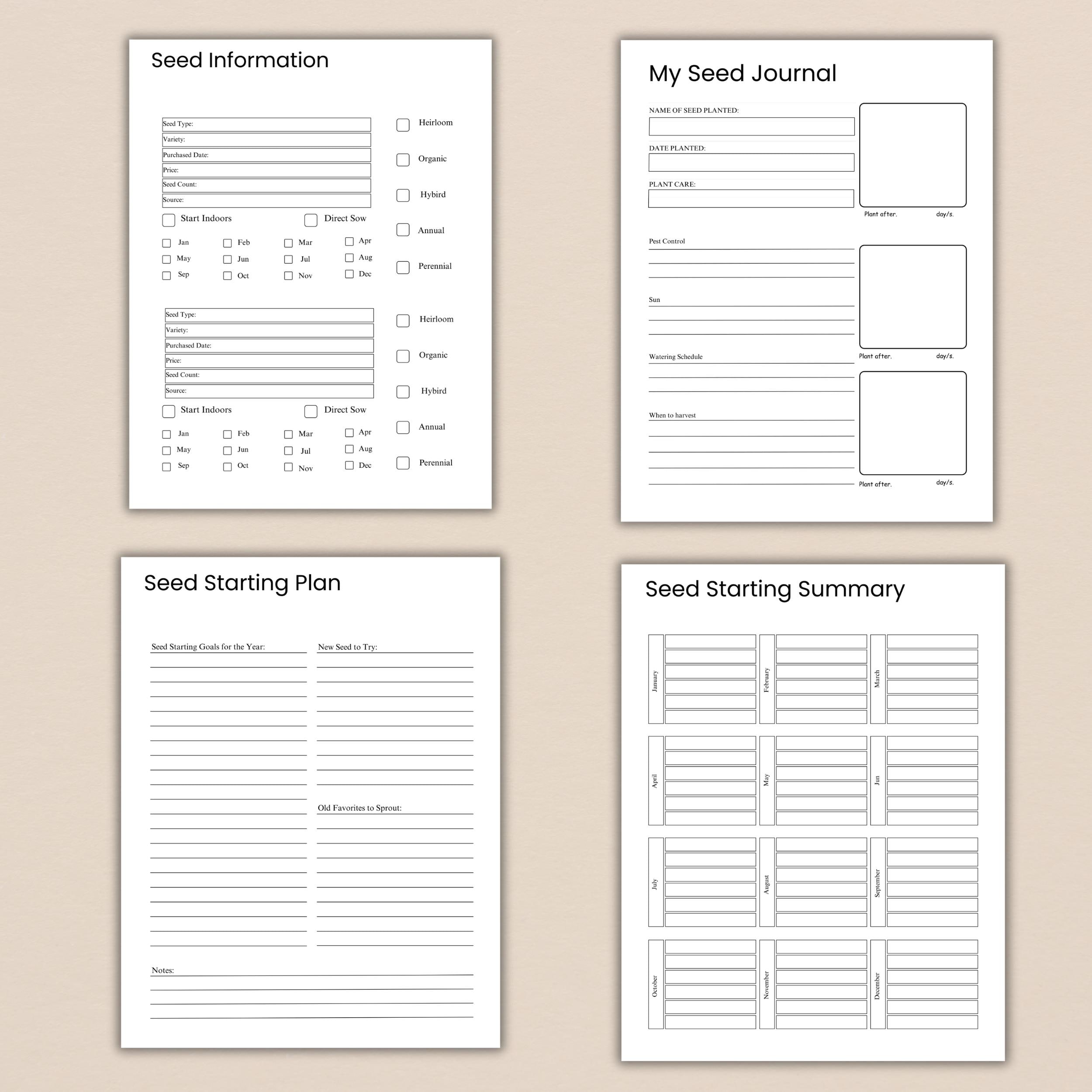 Garden Planner Printable, Plant Planner, Garden Journal, Garden ...