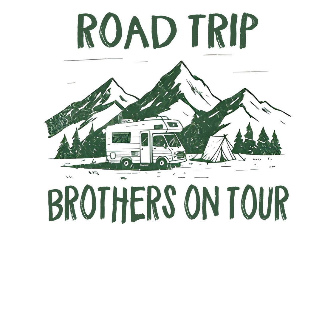 Brothers on Tour Road Trip 2025 PNG, Adventure Mountain Retro Design ...