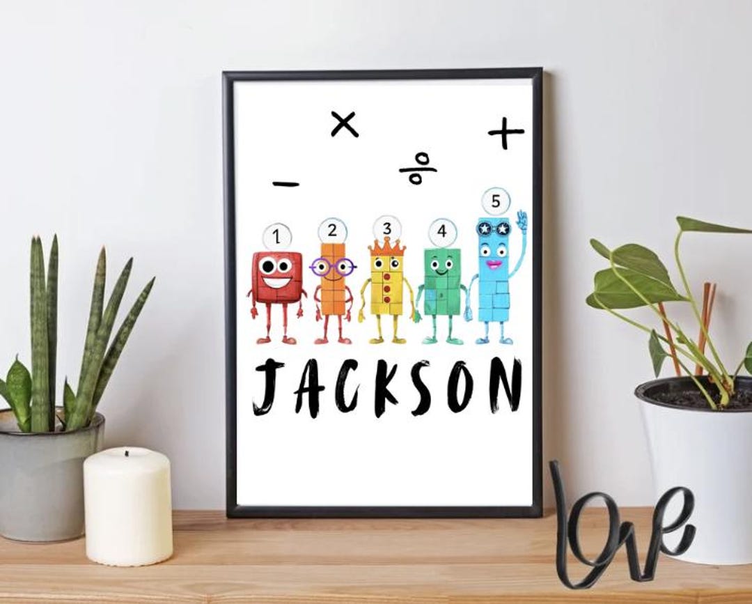Personalised Numberblocks Poster for Kids - Etsy