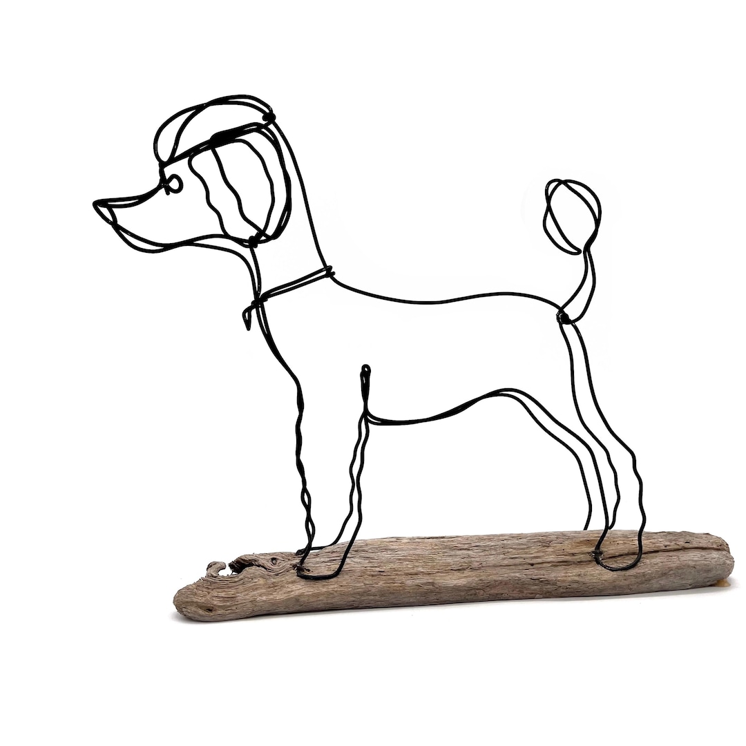 Poodle Wire Sculpture, One Continuous Line Sculpture, Unique Gift for ...