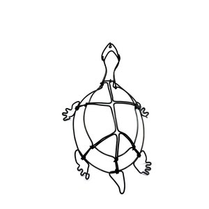 Turtle Sculpture, Wire Art, Minimal Home Decor - Etsy