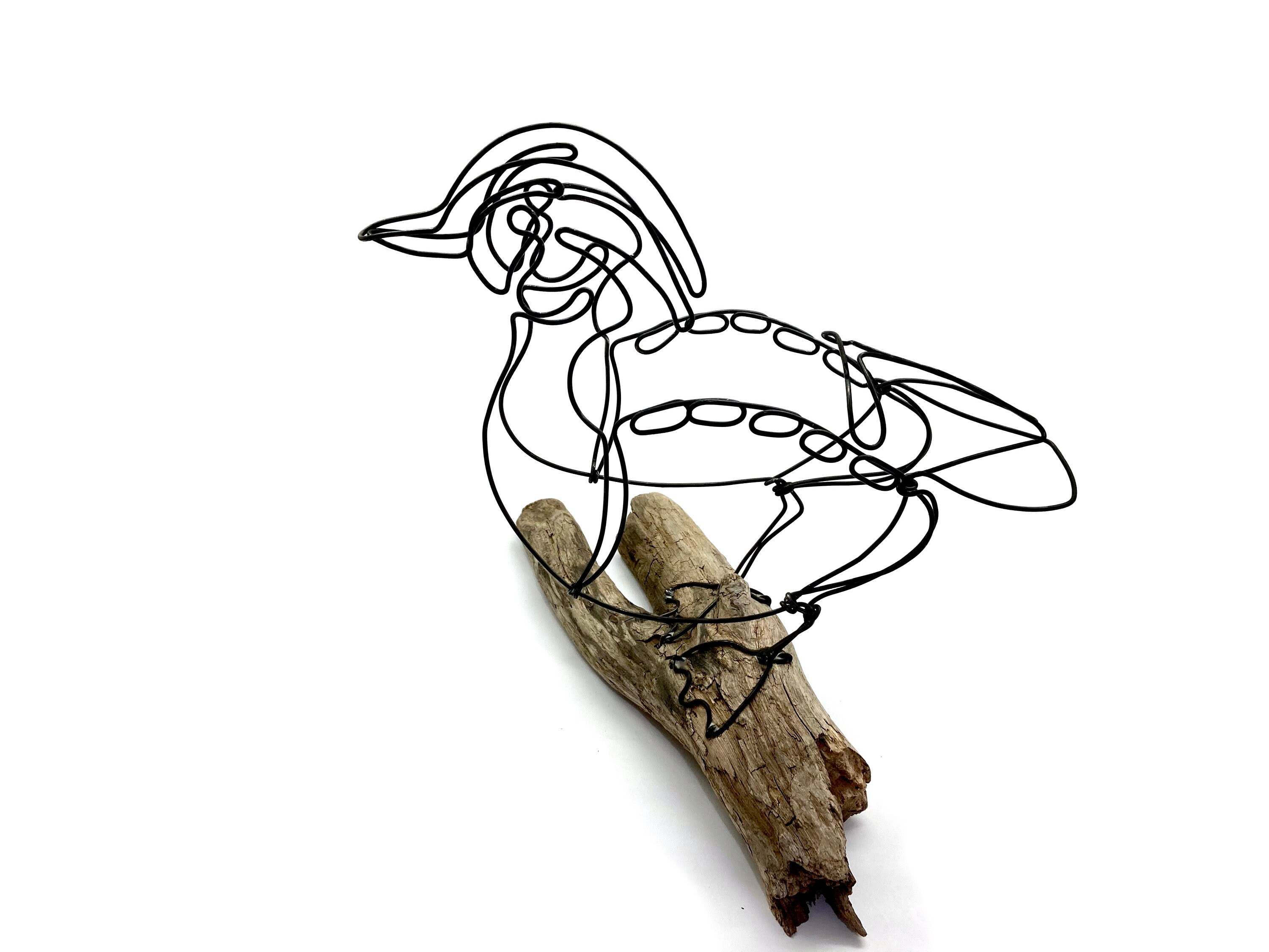 Reserved: Wood Duck Sculpture, Duck Wire Sculpture, Bird Wire Art ...