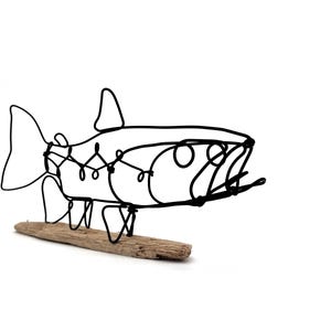 Trout Wire Sculpture, Fish Wire Art, Minimal Design, Great Gift! - Etsy