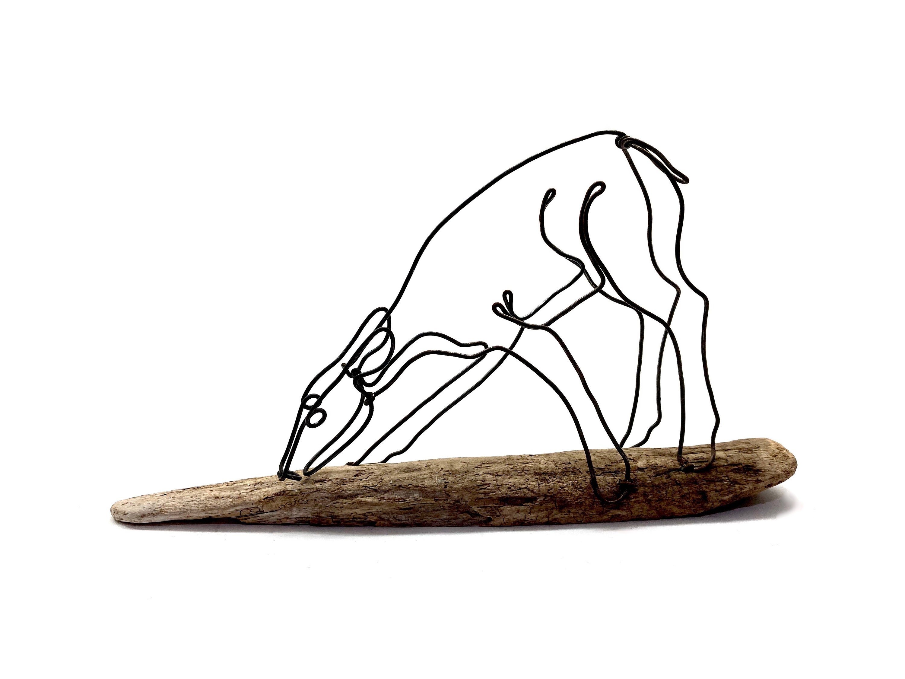 Buffalo Sculpture, Wire Art, Bison Art, One Continuous Line Sculpture ...