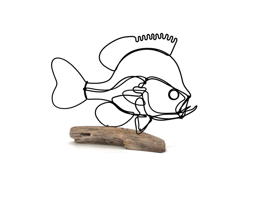 Sunfish Metal Sculpture, Fish Wire Art, Fish Artwork, Fun Gift! - Etsy