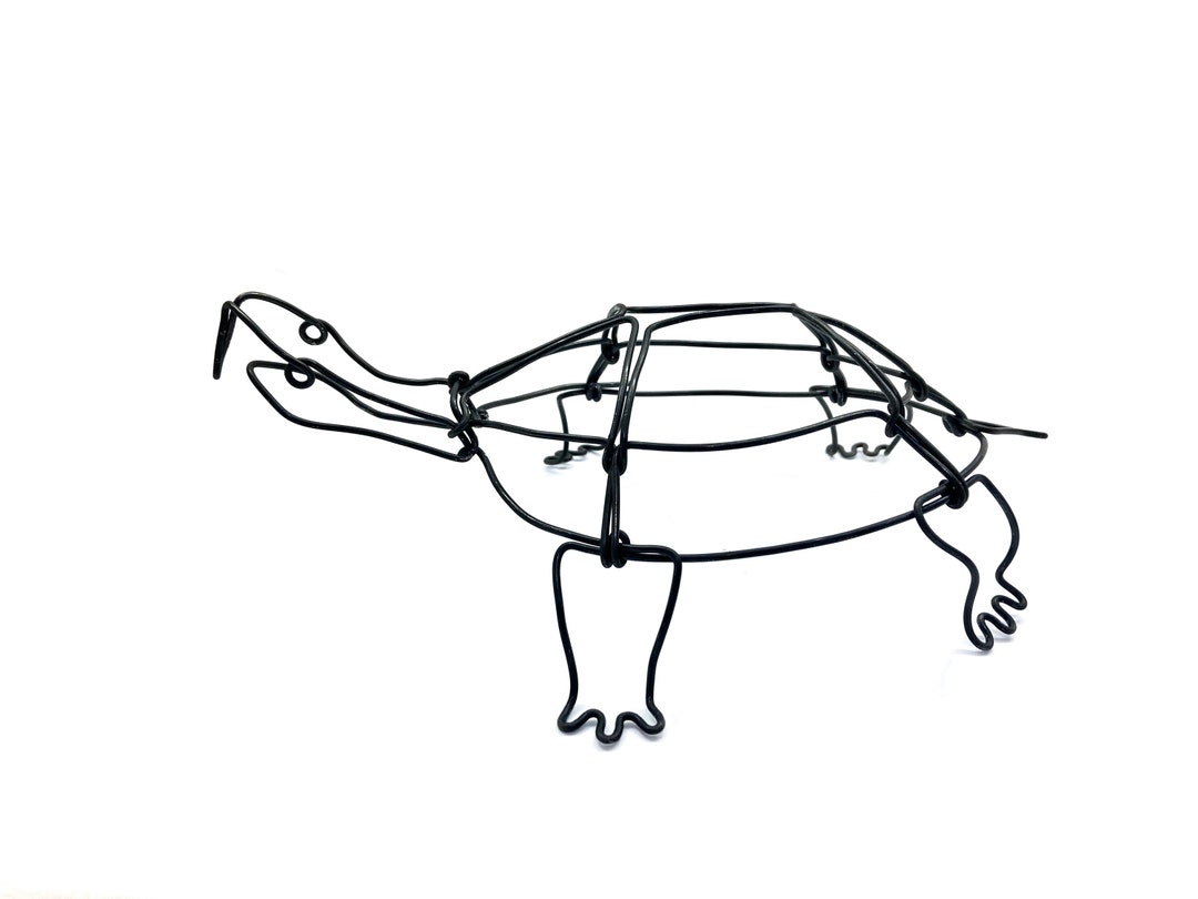 Turtle Sculpture, Wire Art, Minimal Home Decor - Etsy