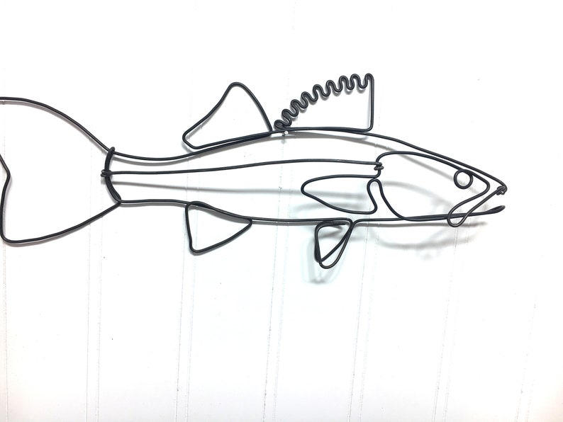 Right Facing Walleye Wire Sculpture Fish Wall Hanging Wire - Etsy