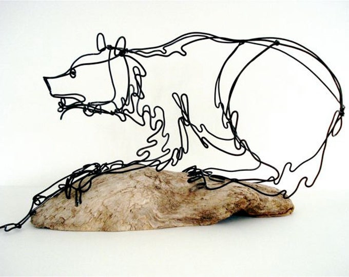 Bear Wire Sculpture - Etsy