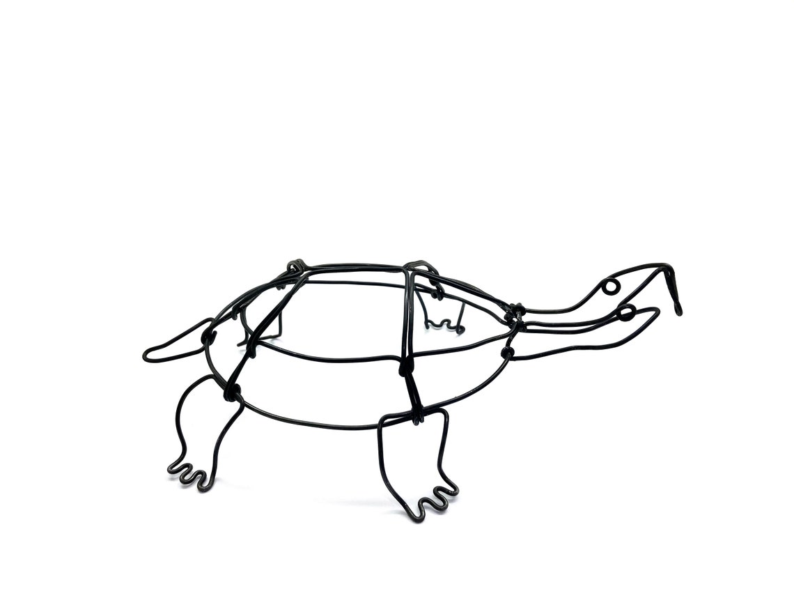Turtle Wire Sculpture, Handmade Minimal Home Decor - Etsy