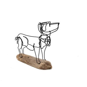 Dog Wire Sculpture, Dog Wire Art, Minimal Dog Sculpture Made With ...